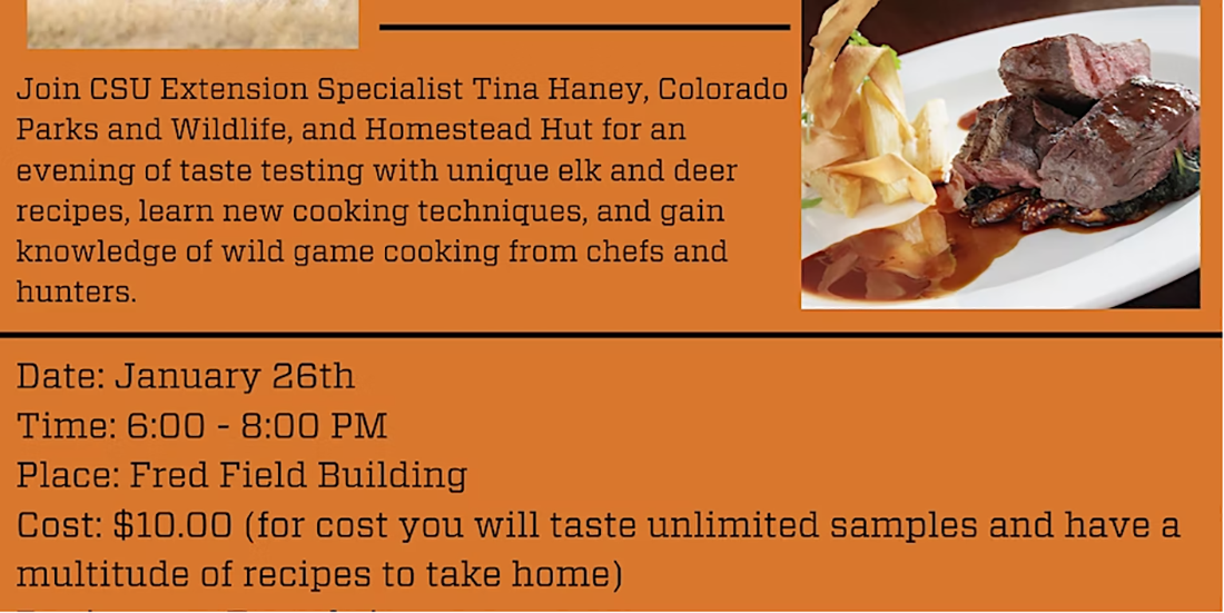 Wild Game Taste Testing Fair - Hey Crested Butte