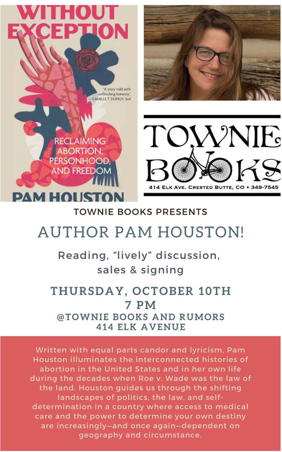 Author Pam Houston - New Book "Without Exception" - Hey Crested Butte