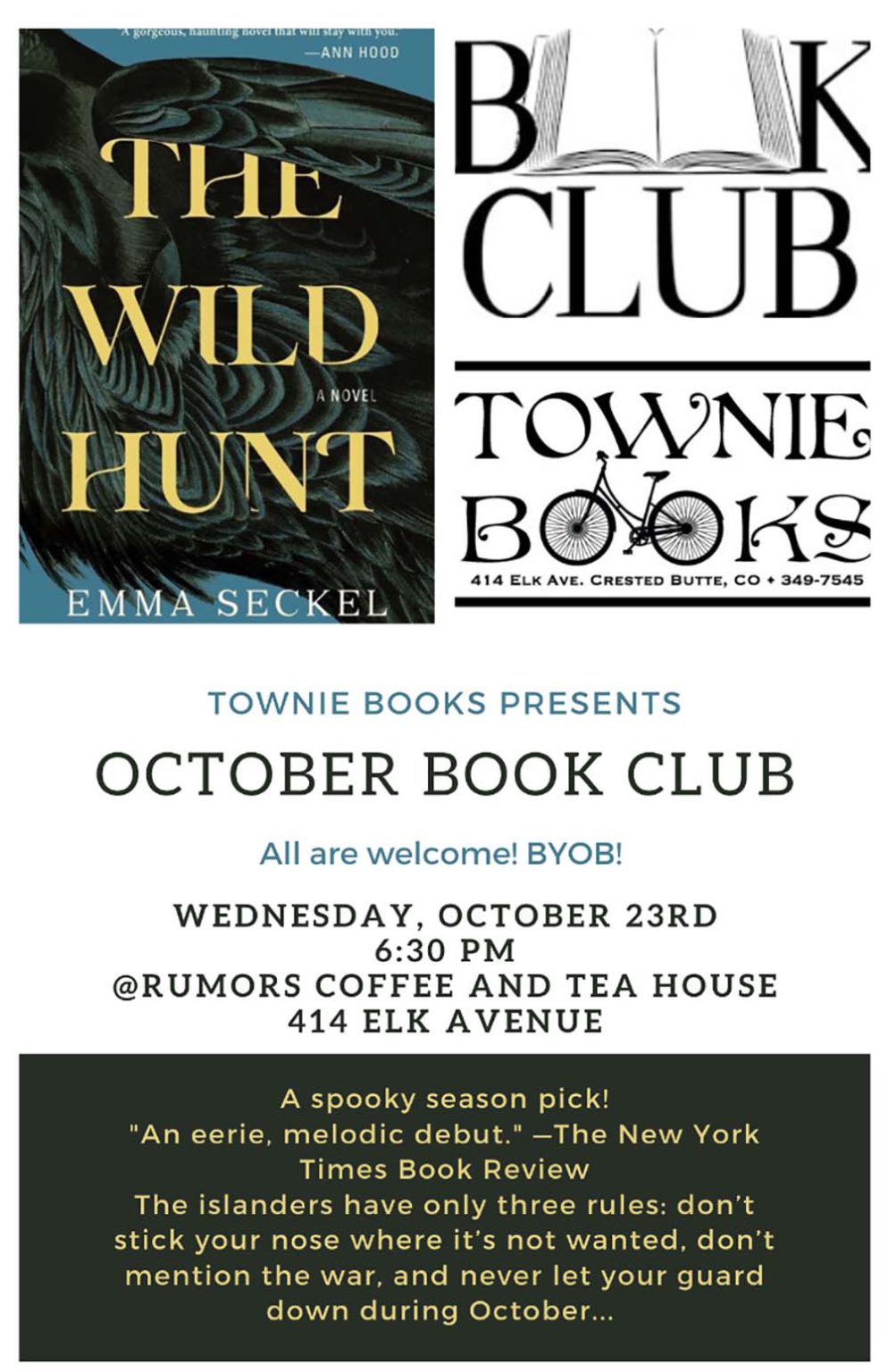 October Book Club: The Wild Hunt - Hey Crested Butte